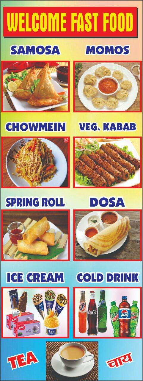 Menu at Welcome Bakery & Fast Food restaurant, India