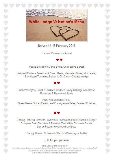 Menu at White Lodge Hotel Filey pub & bar, Filey