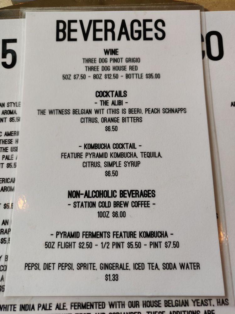 Menu at 555 Brewing Co pub & bar, Prince Edward, 124 Picton Main St