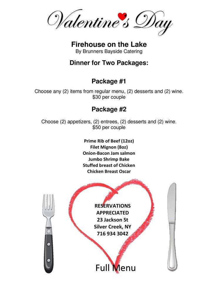 Menu at Fireman's Club, Silver Creek