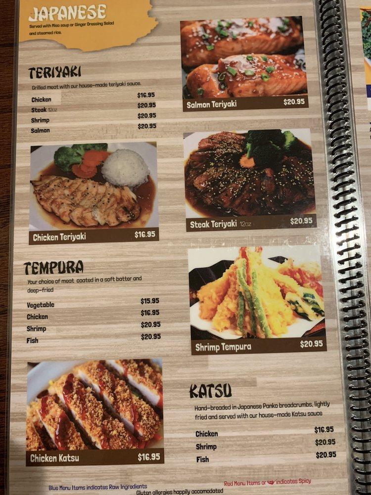 Menu at Mangetsu restaurant, Melbourne