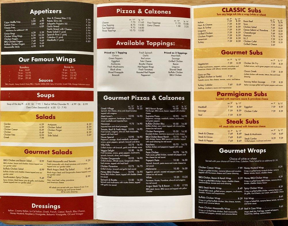 Menu at Supreme Pizza pizzeria, Cumberland