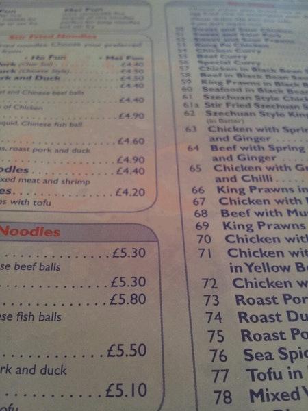 Menu at Noodle City restaurant, Harrow, 235 Station Rd