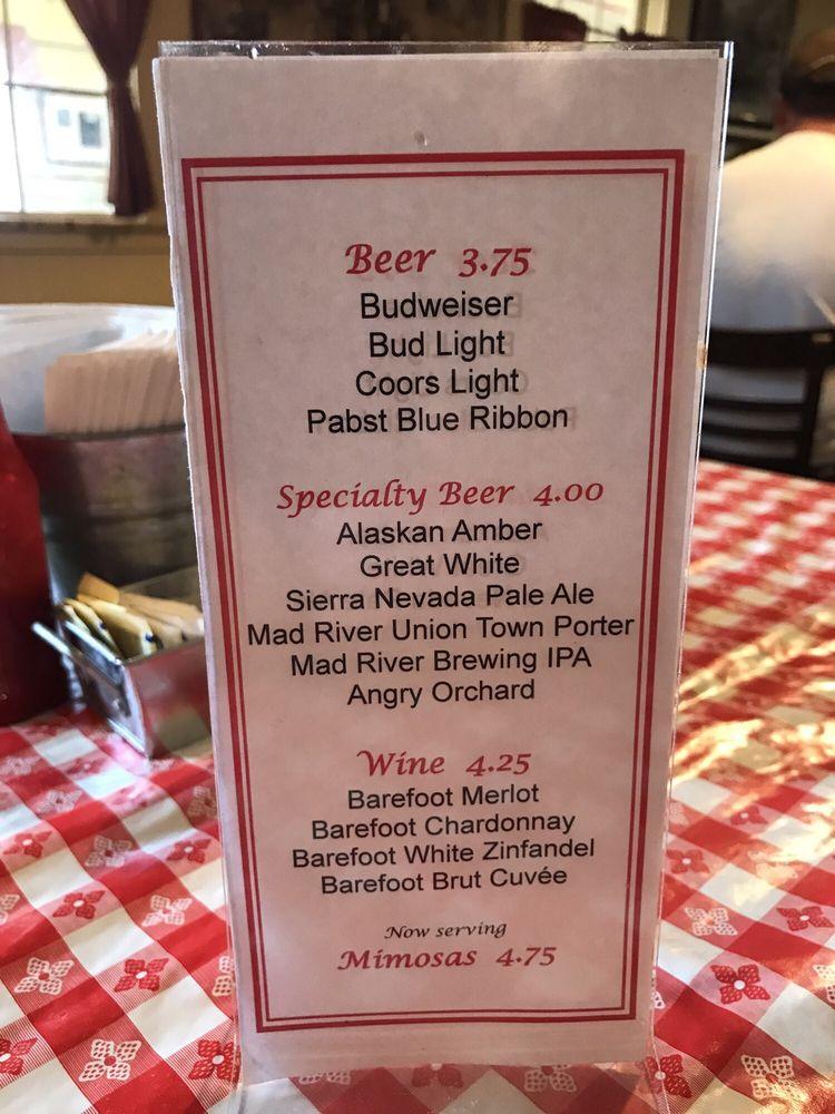 Menu at Samoa Cookhouse restaurant, Samoa, Off Cookhouse Road