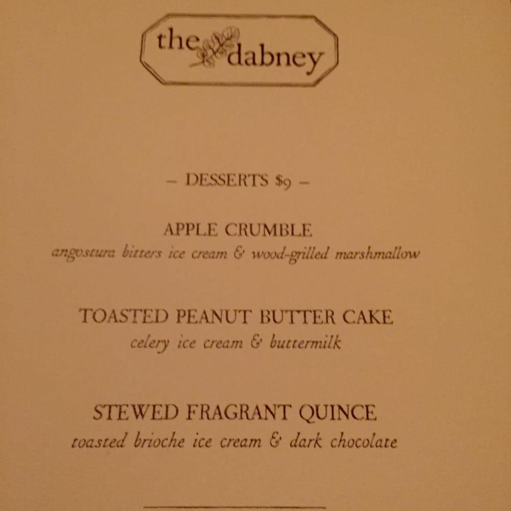 Menu at The Dabney pub & bar, Washington