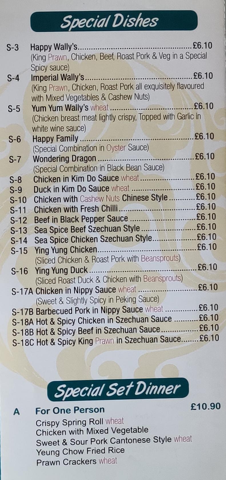 Menu at Welcome Wok In fast food, Stamford
