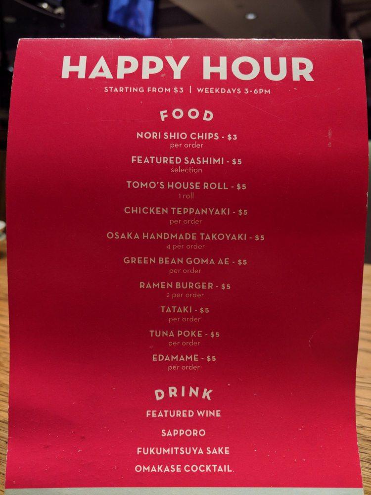 Menu at Goro + Gun restaurant, Calgary