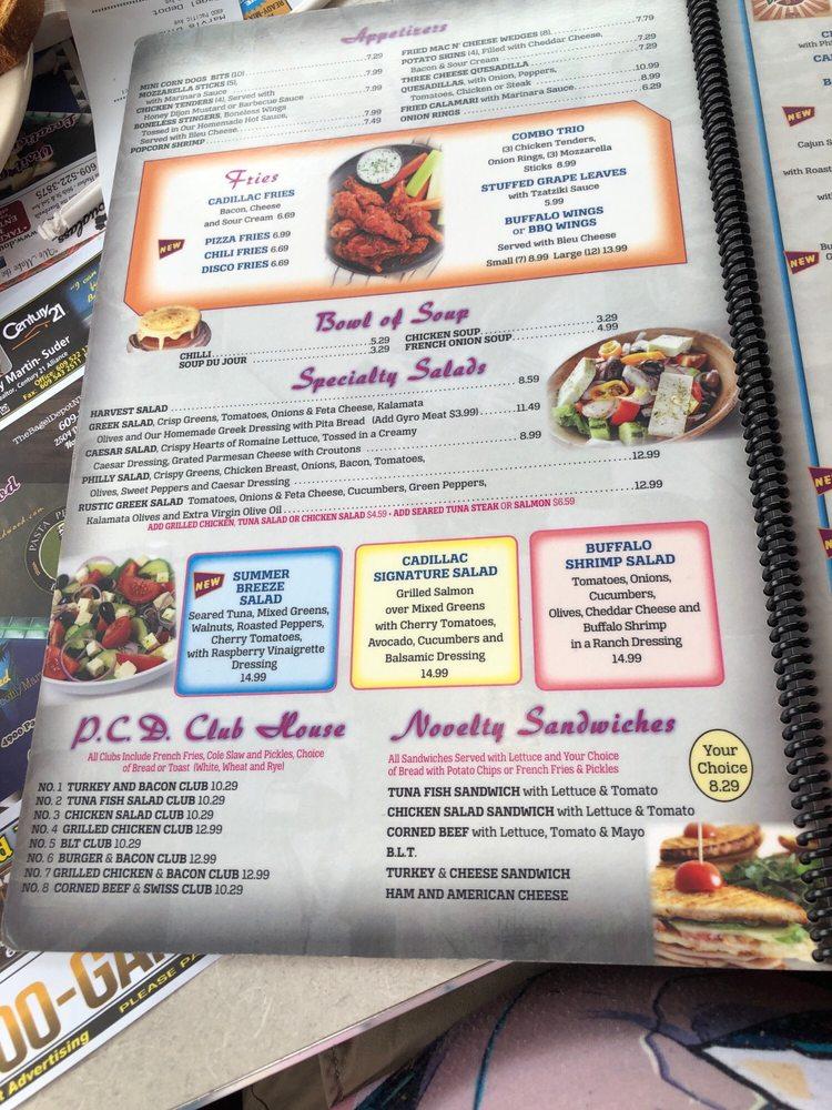 Menu at The Pink Cadillac Diner restaurant, Wildwood