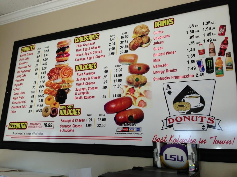 Menu at Ace Donuts, Jennings