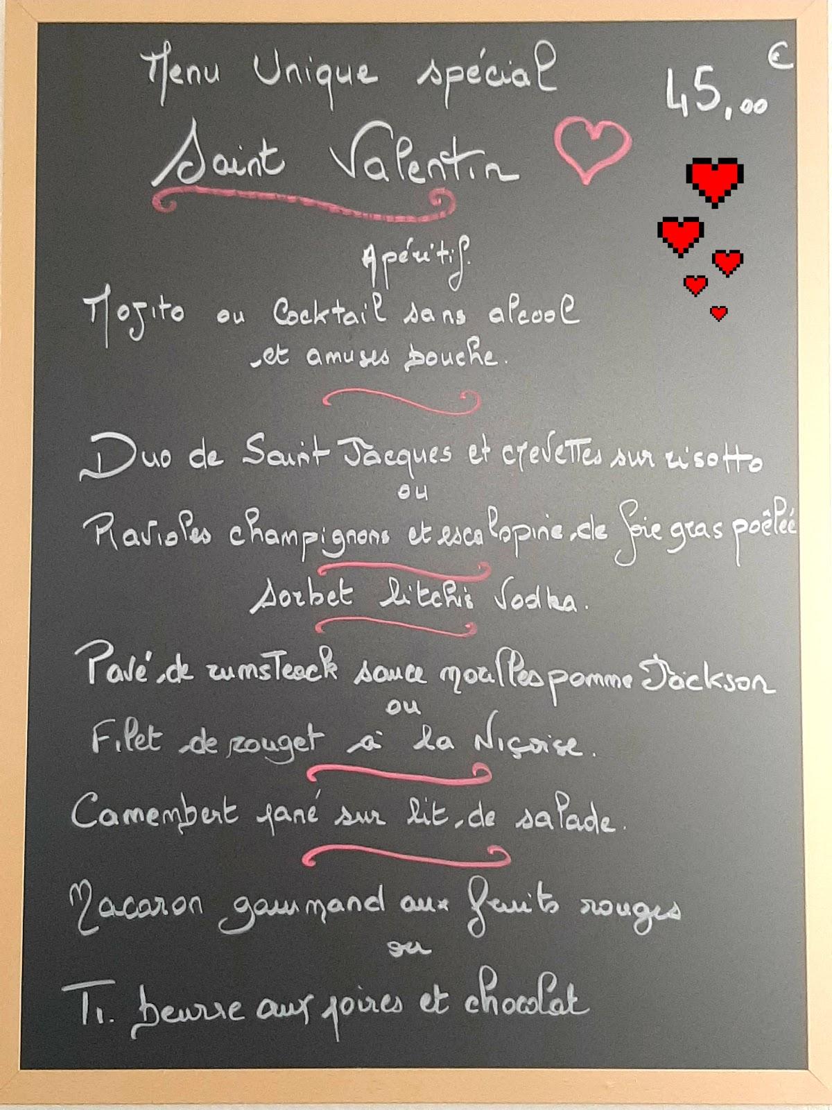 Menu at L escapade restaurant, Saint-Germer-de-Fly