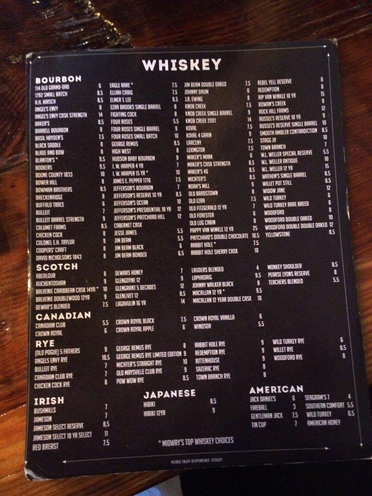 Menu at Midway Cafe, Fort Thomas