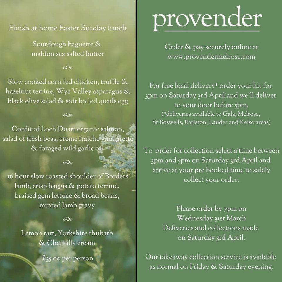 Menu at Provender Restaurant & Bar, Melrose