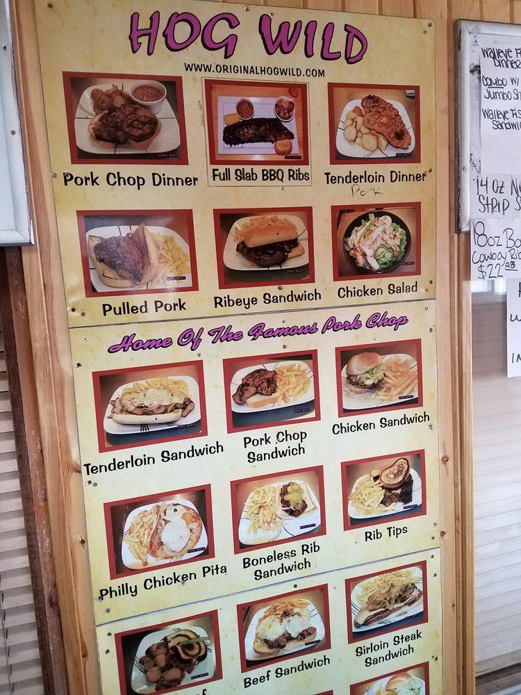 Menu at The Original Hog Wild BBQ, Midlothian
