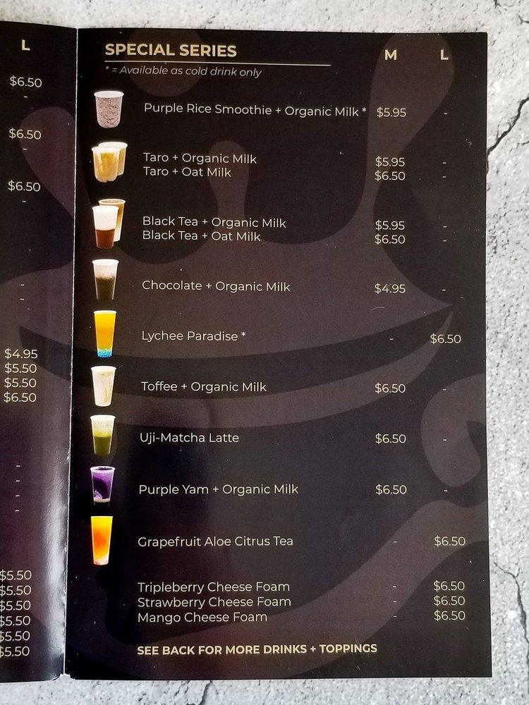 Menu at Baroness, Toronto
