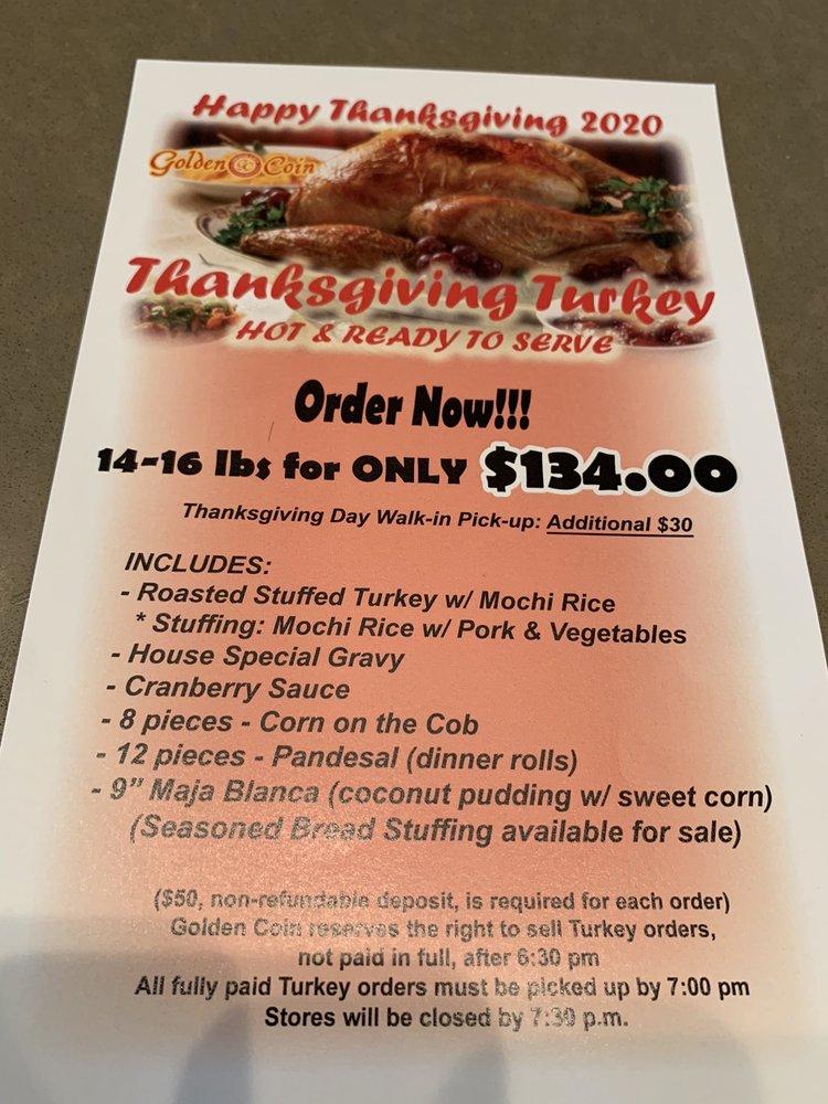 Menu at Golden Coin restaurant, Waipahu, 94-1144 Ka Uka Blvd