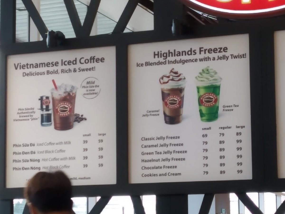 Carta de Highlands Coffee CityMall Tarlac, Tarlac