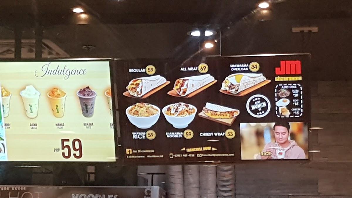 Menu at JM Shawarma - GMall pub & bar, General Santos City