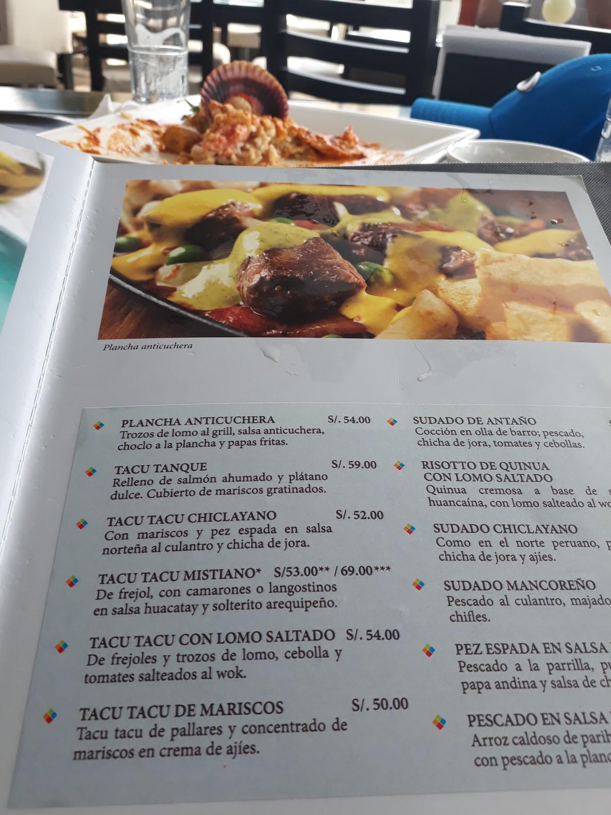 Menu at Segundo Muelle Costa Verde (Oficial) restaurant, Barranco District