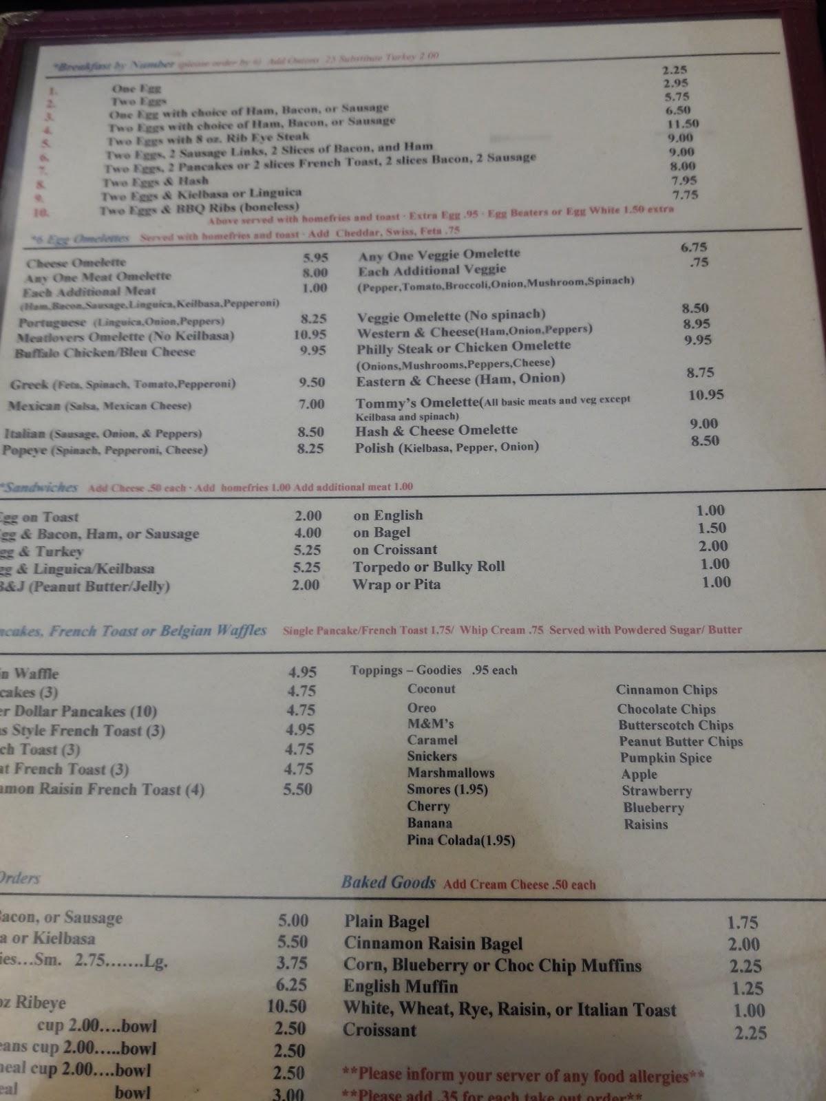 Menu at Georgia's Family Restaurant, Central Falls