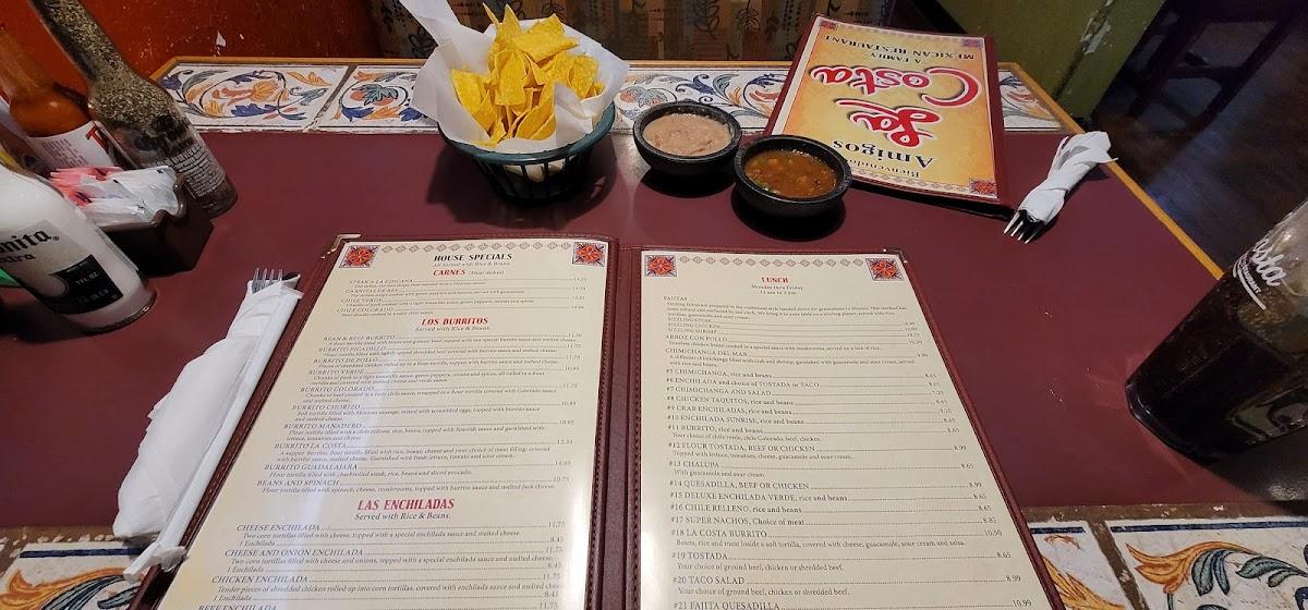 Menu at La Costa Mexican Restaurant, Casper