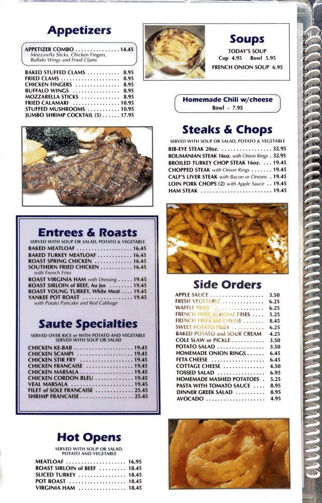 Menu at New Hyde Park Diner restaurant, New Hyde Park, 160 Hillside Ave.
