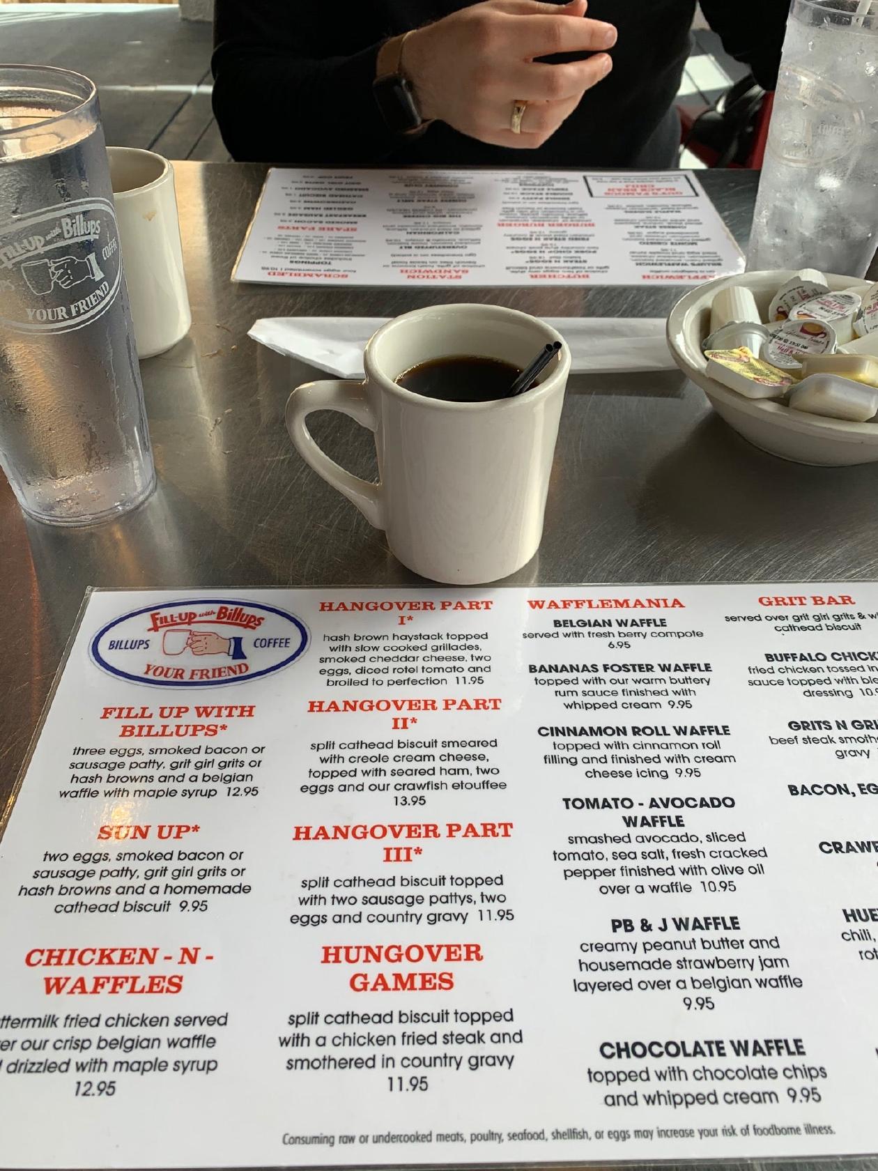 Menu at Fill-Up With Billups pub & bar, Biloxi