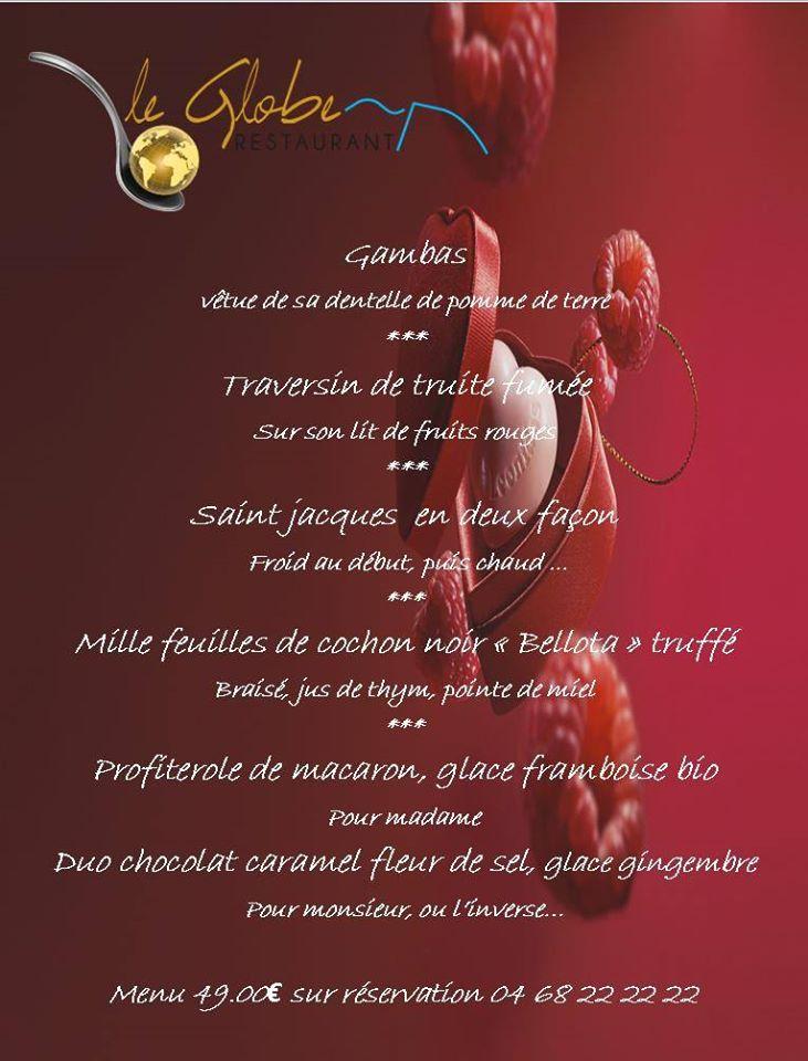 Menu au Le Globe restaurant, Saleilles