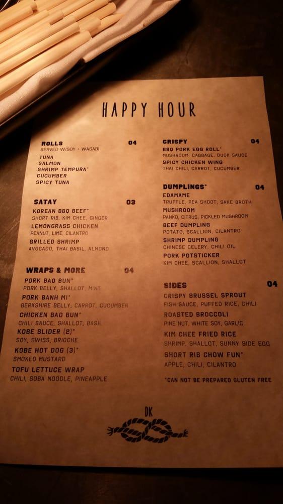 Menu at Double Knot restaurant, Philadelphia