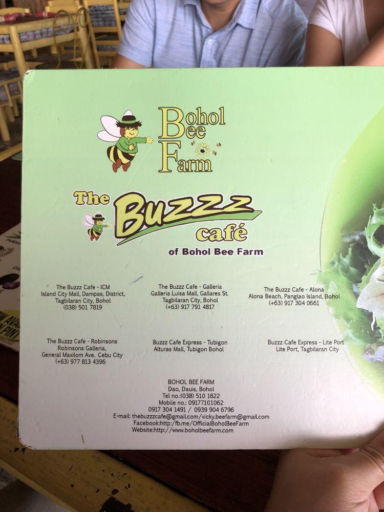 Menu at The Buzzz Cafe, Panglao, Alona Beach