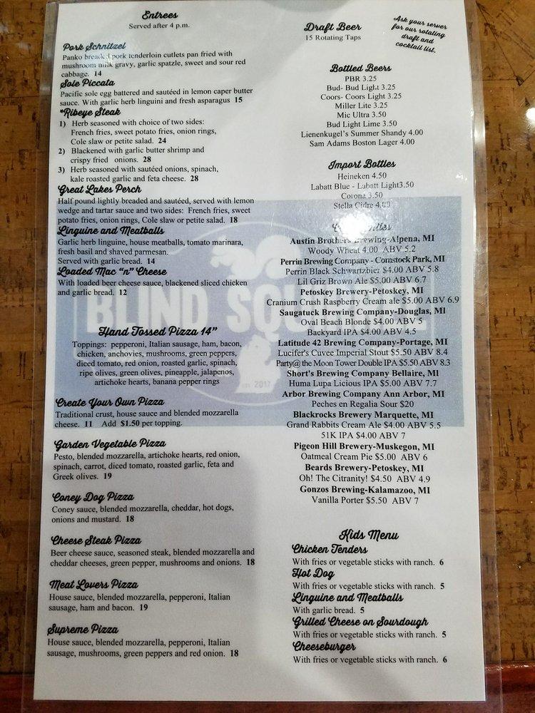 Menu at The Pine Squirrel Bar & Grill, Gaylord, S Otsego Ave