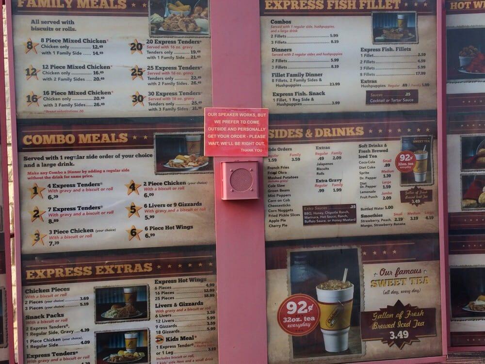 Menu at Chicken Express restaurant, Early