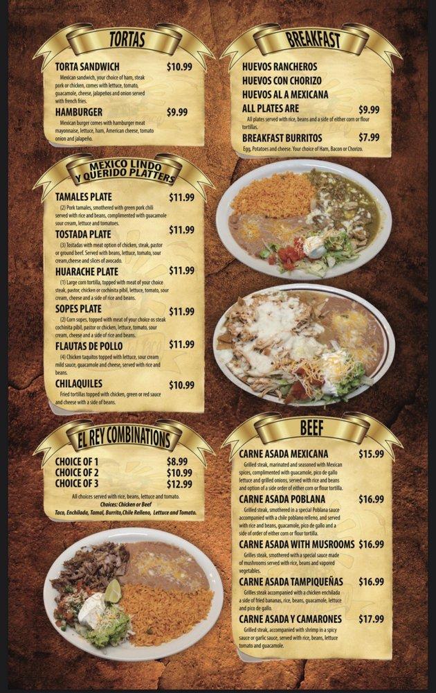Menu at El Rey Del Taco #2 restaurant, Colorado Springs, Maizeland Rd