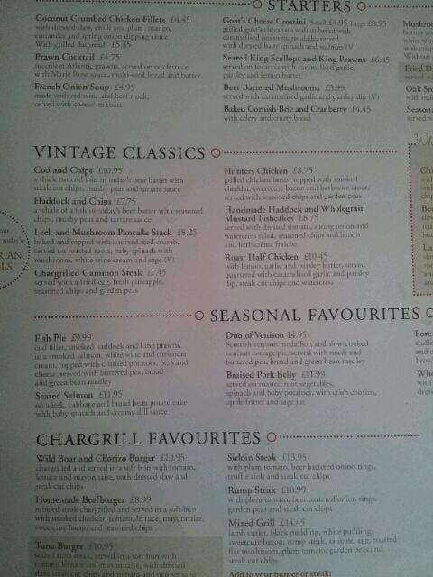 Menu at The Melville Inn pub & bar, Edinburgh