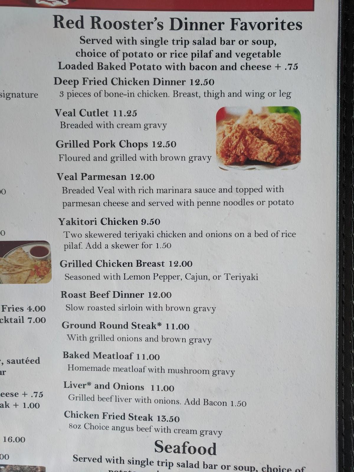Menu at Red Rooster Grill and Pub, Klamath Falls