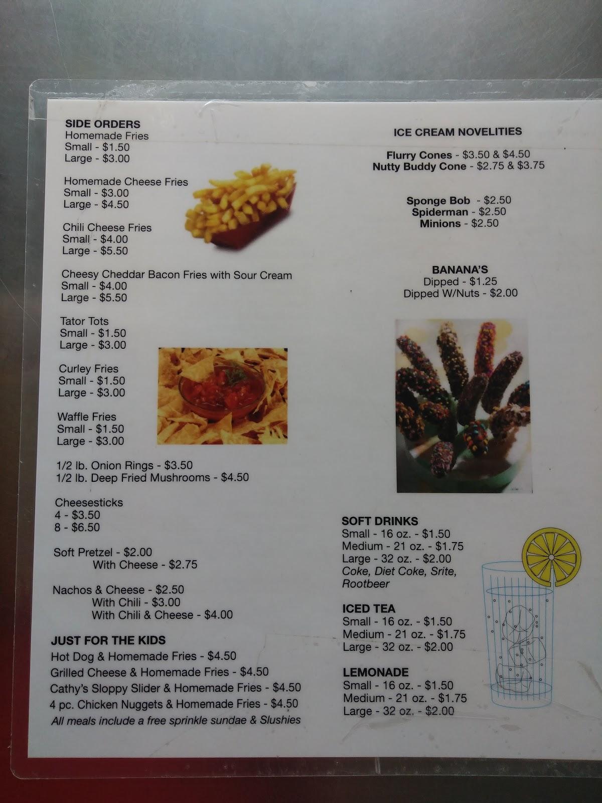 Menu at Sweet Temptations cafe, Allegan
