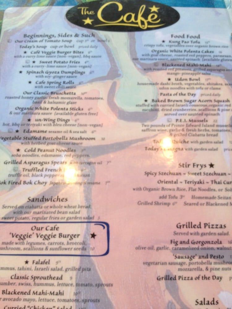 Menu at The Cafe, Key West, 509 Southard St #6835