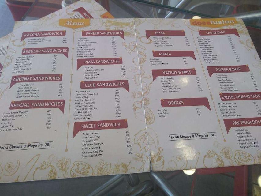 Menu at The Sandwich Hub, Bhopal, 102-B E2/105