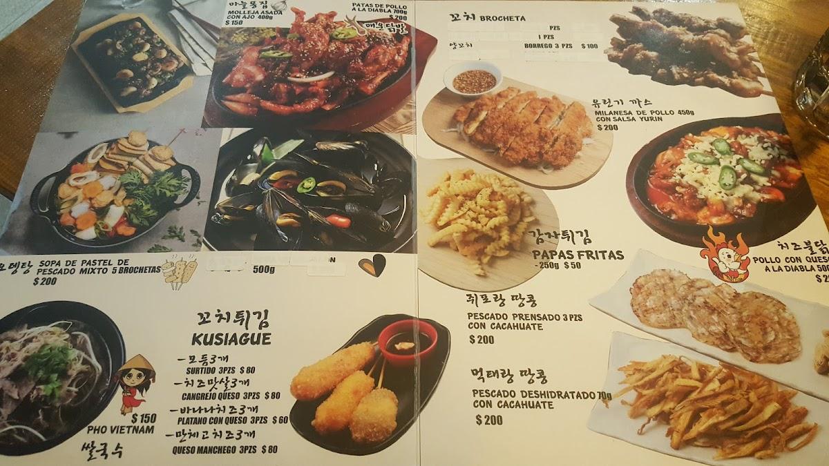 Carta del restaurante Chimex, Ciudad del México