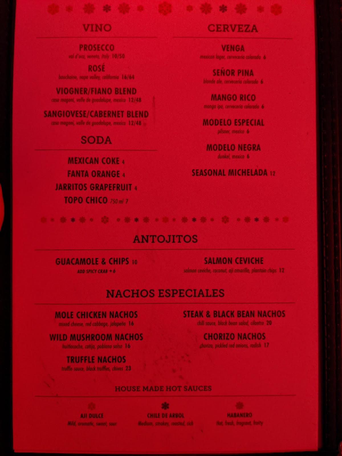 Menu at Ghost Donkey pub & bar, Denver