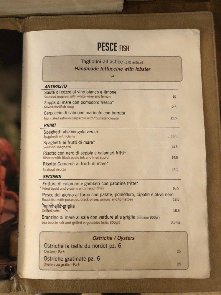 Menu at Trattoria Dall'Oste steakhouse, Florence, Borgo S. Lorenzo