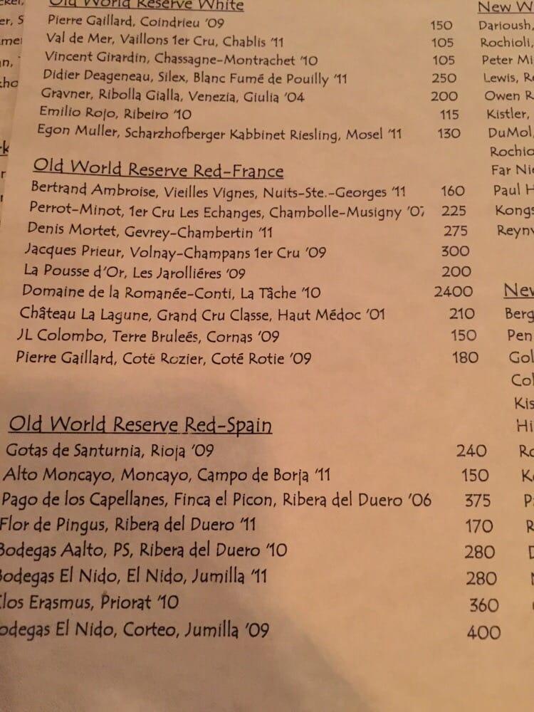 Menu at Evvia Estiatorio restaurant, Palo Alto, 420 Emerson St