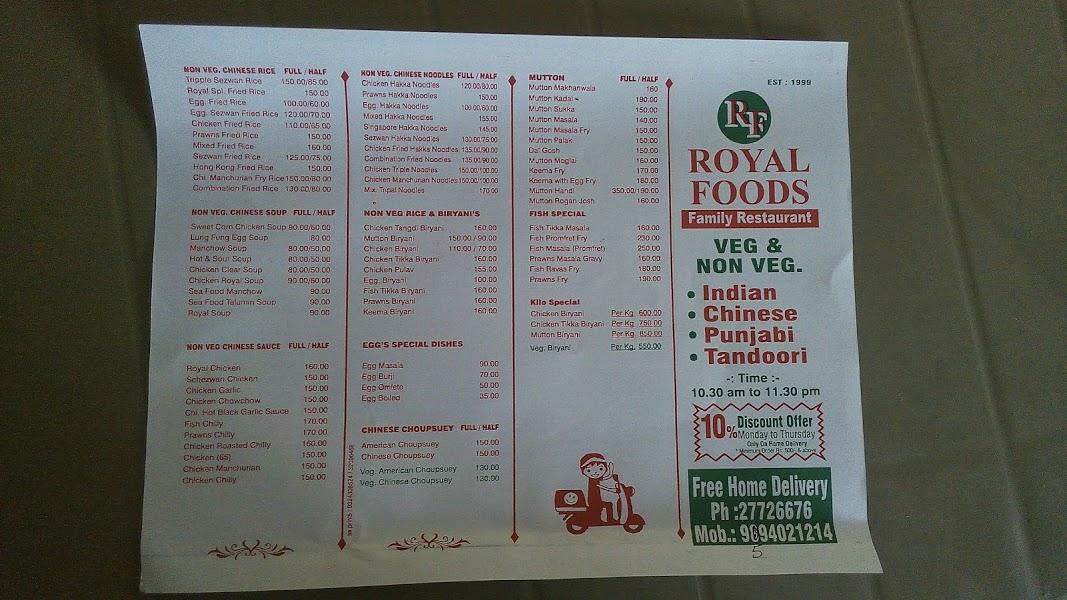 Menu at Royal Foods Punjabi Dhaba, Navi Mumbai, Sector 8 Ambika ...
