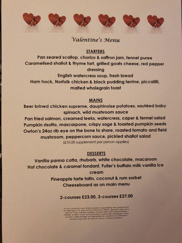 Menu at The Links Tavern, Liphook pub & bar, Liphook