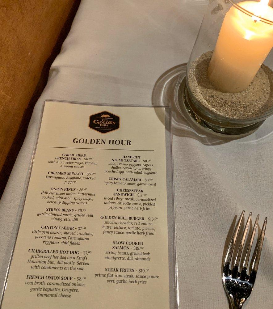 Menu at Golden Bull Restaurant, Santa Monica