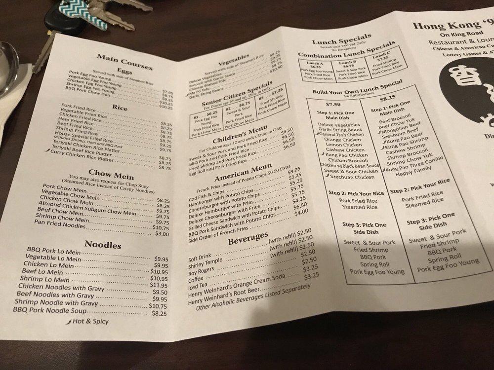 Menu at Hong Kong 97 Restaurant, Milwaukie, SE King Rd