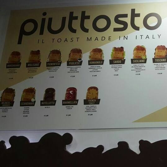 Menu at Piuttosto restaurant, Trani