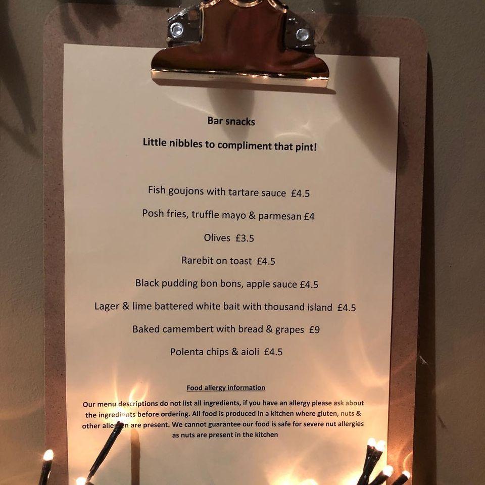 Menu at The Mulberry Tree restaurant, Attleborough