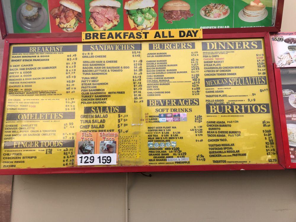 Menu at Golden Ox restaurant, Whittier, Mills Ave