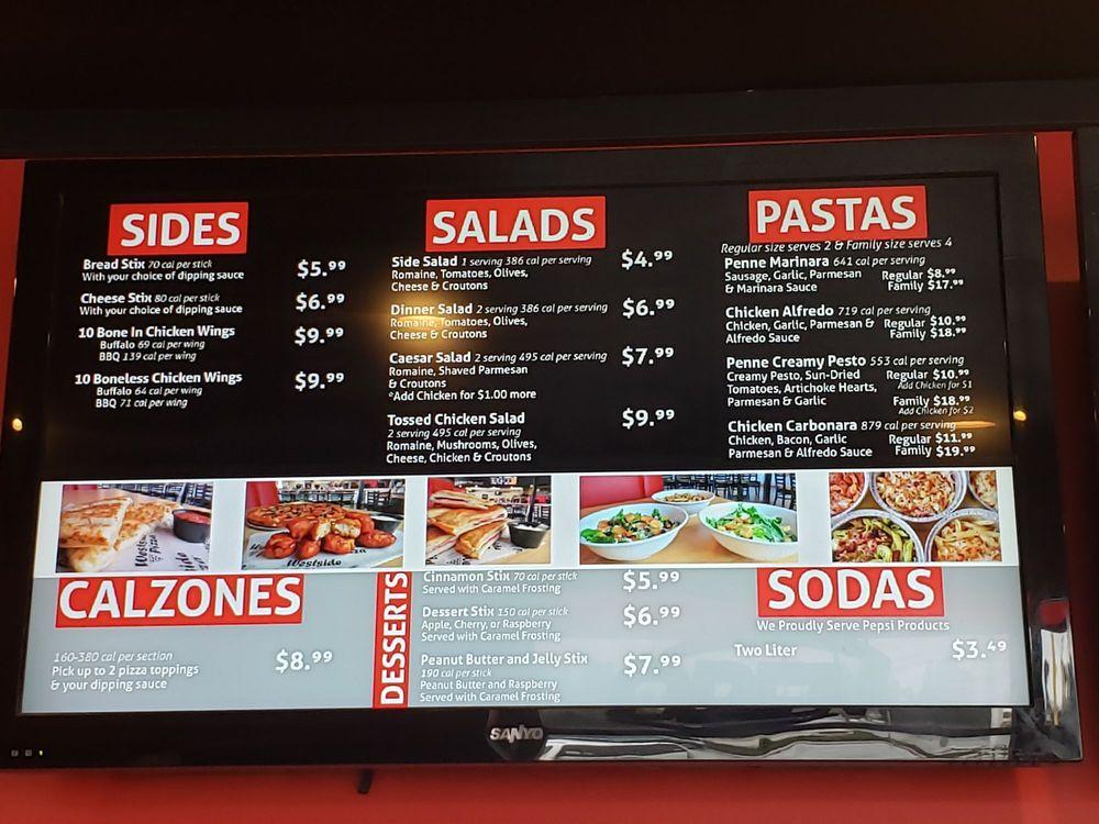 Menu at Westside Pizza pizzeria, Port Angeles, 612 S Lincoln St