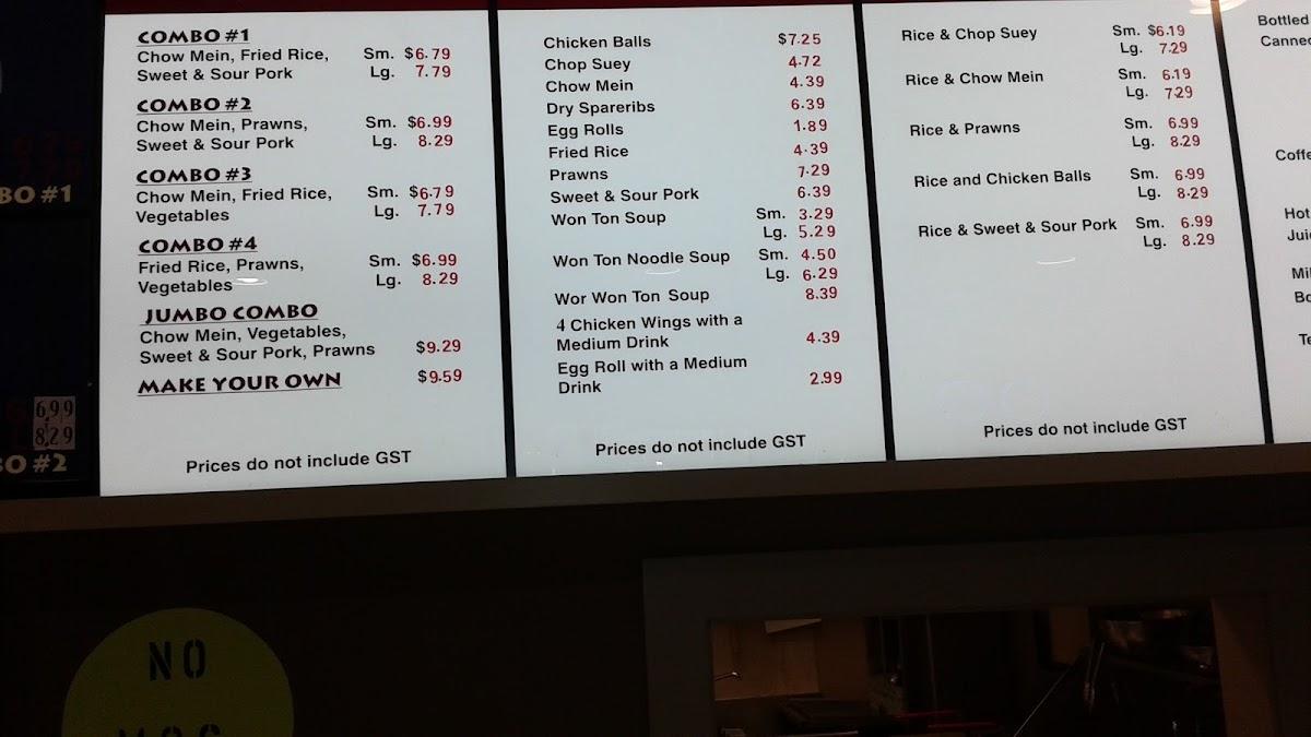 Menu at Yum Yum Tree restaurant, Kelowna